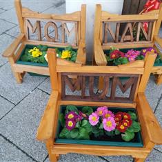 MUM Wooden Planter Forget Me Not Florist Walsall